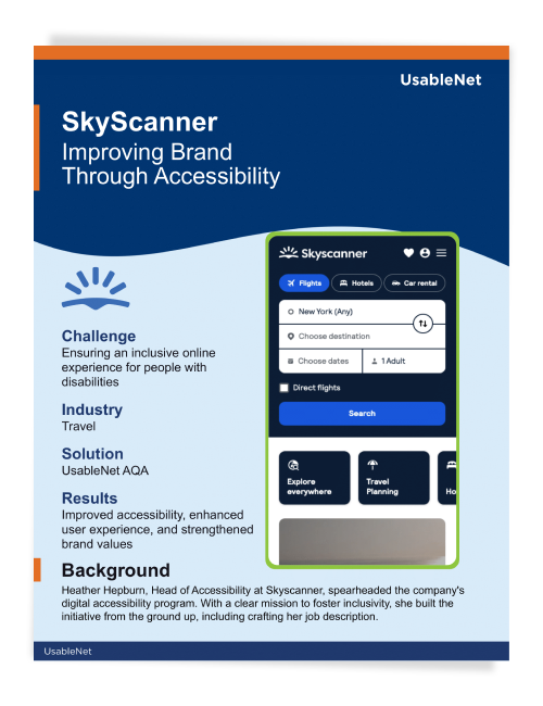 Case Study - Skyscanner Improving Brand through Accessibility